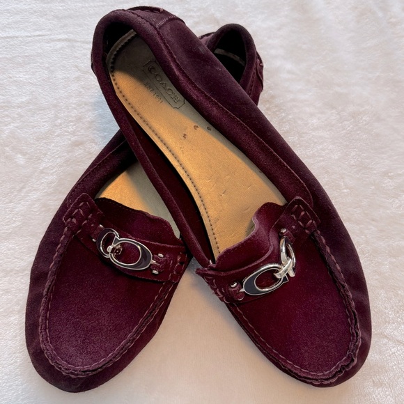 Coach | Shoes | Coach Fortunata Driving Moccasin Loafers Flats Suede ...